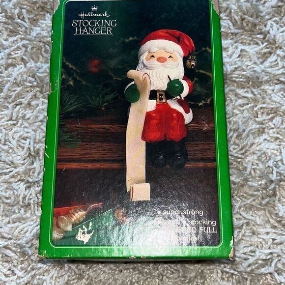 Hallmark | Design | Vintage Hallmark Santa Claus Stocking Hanger Making ...
